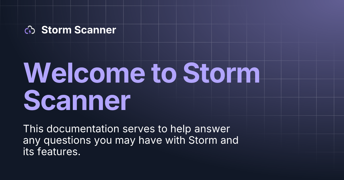 Welcome to Storm Scanner | Storm Scanner